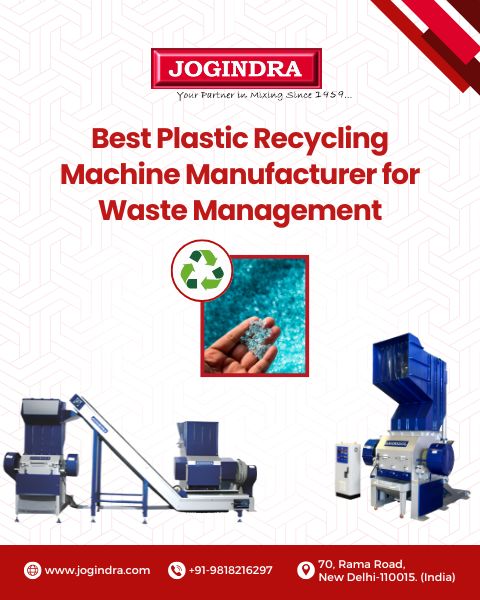 Best Plastic Recycling Machine Manufacturer for Waste Management
